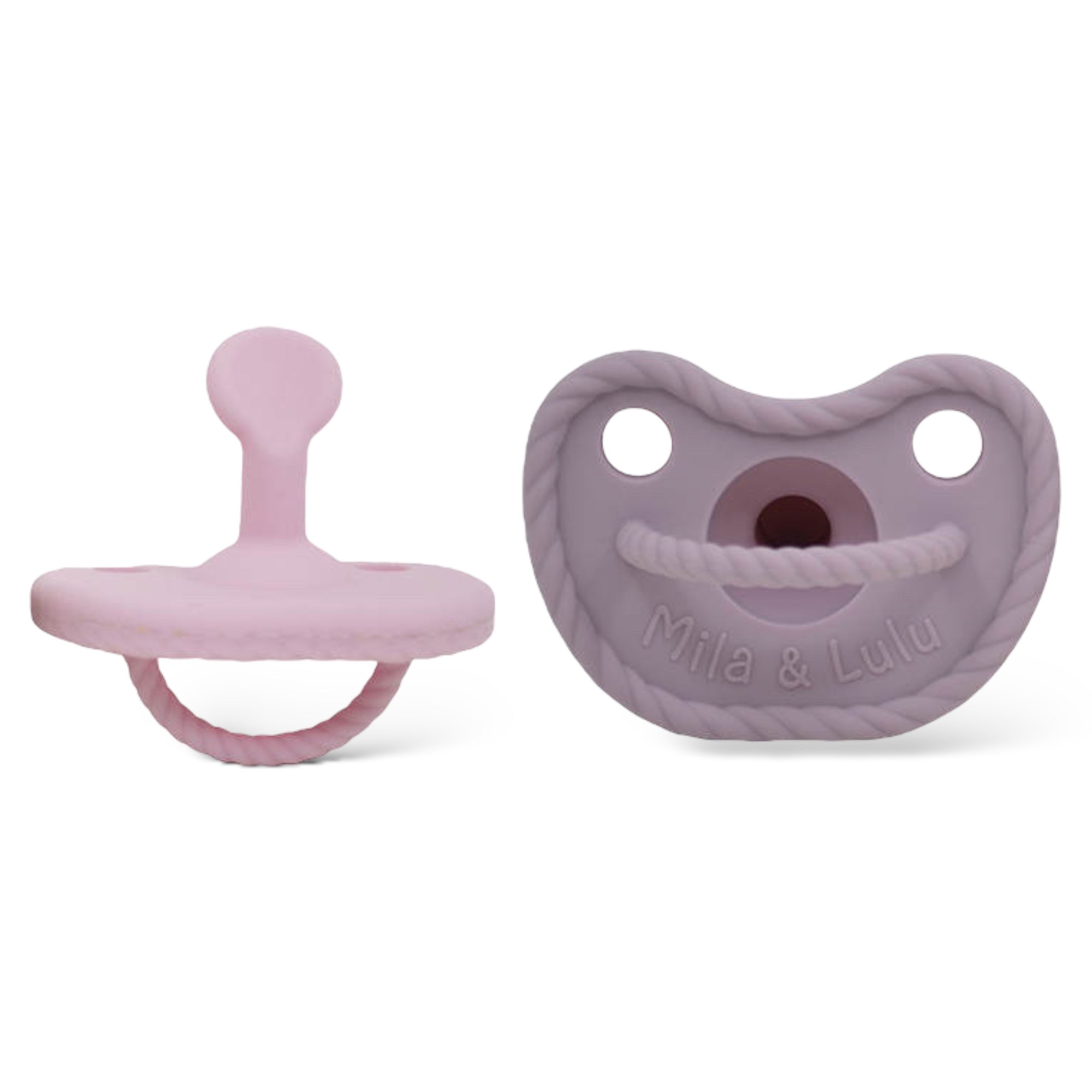 Slant Shape 100% Food Grade Baby Silicone Pacifiers (Set of 2) – Mila ...